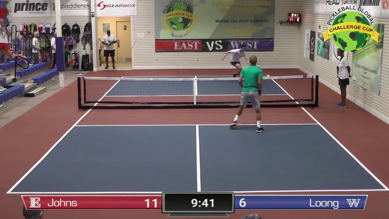 Pickleball Global Challenge Cup Collin Johns VS Tyler Loong Men's ...