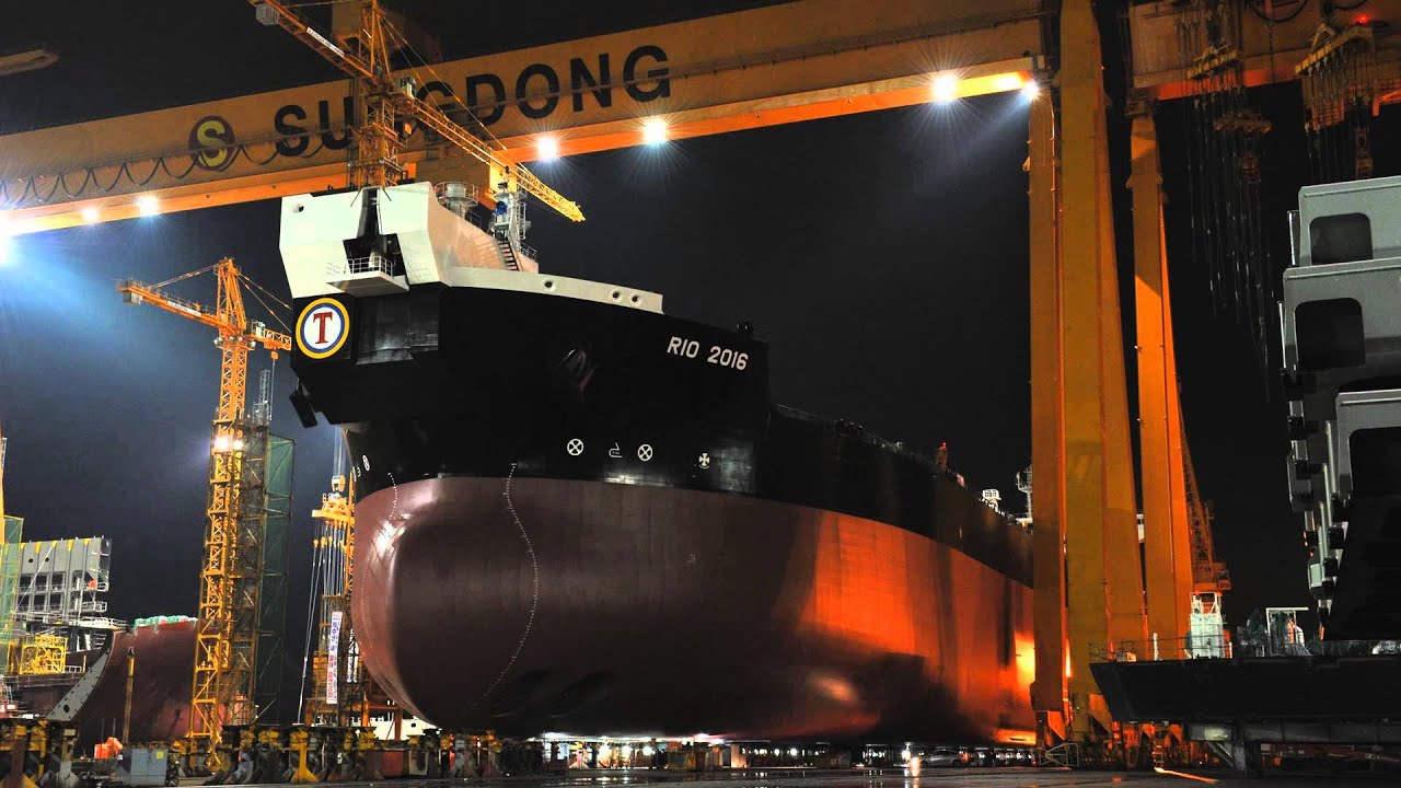 157,000 DWT Shuttle Tanker loadout - YouTube