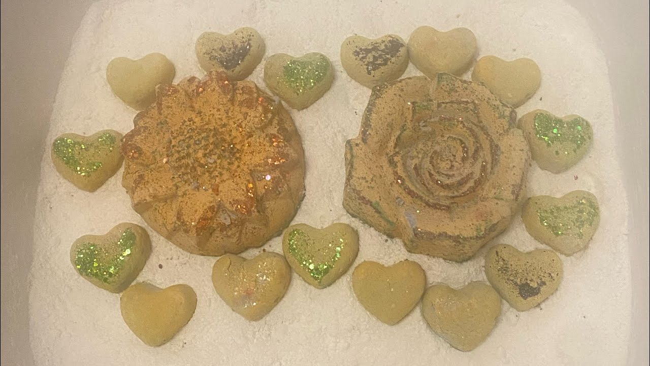 Squeaky Cornstarch Covered Hearts & Flowers 🌸 💚 - YouTube