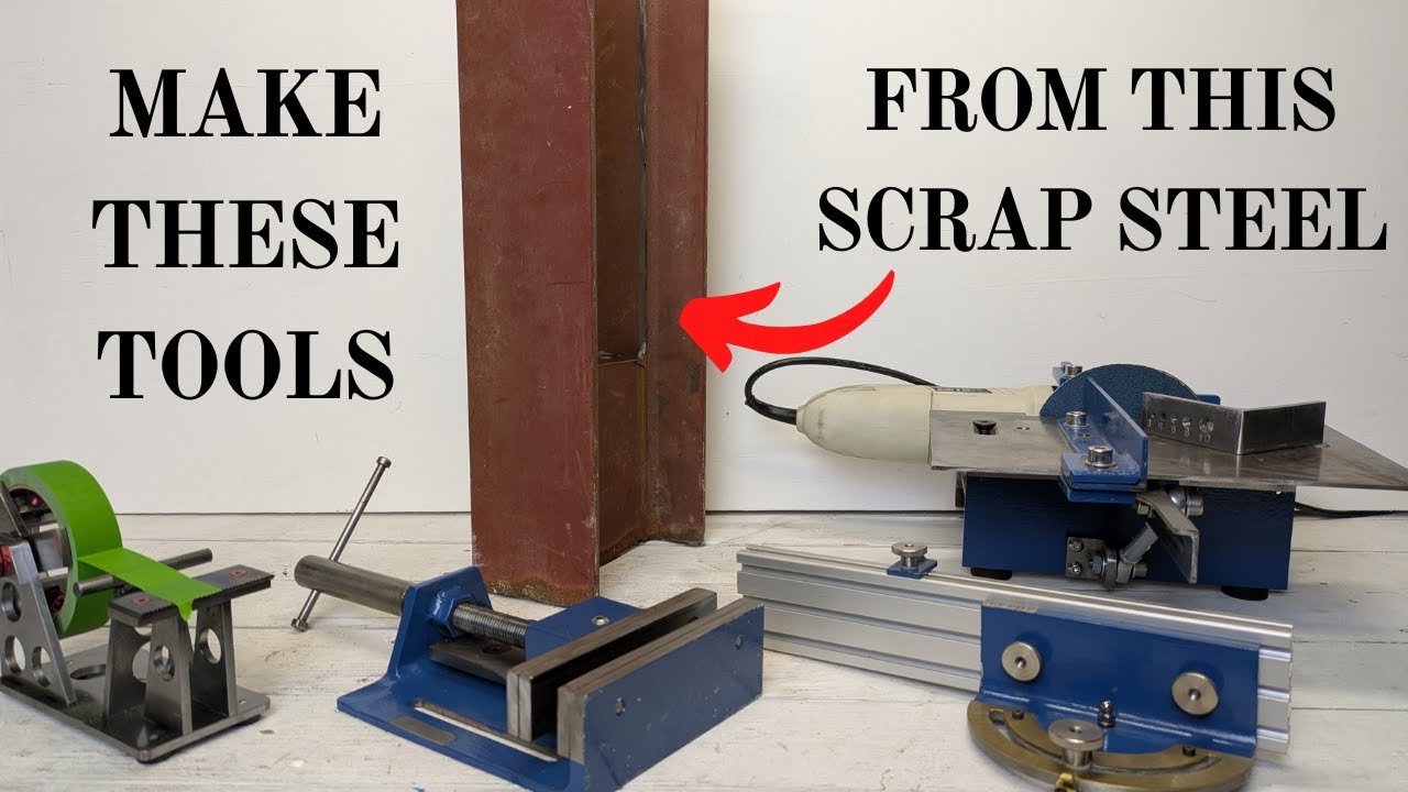 Make 4 Tools From 1 Scrap Steel Beam! - YouTube