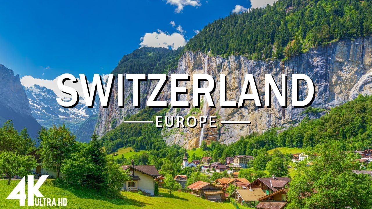 FLYING OVER SWITZERLAND (4K UHD) - Relaxing Music Along With Beautiful ...