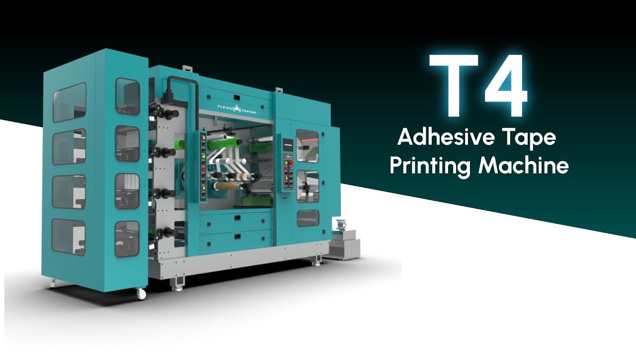 T4 Adhesive Tape Printing Machine - YouTube