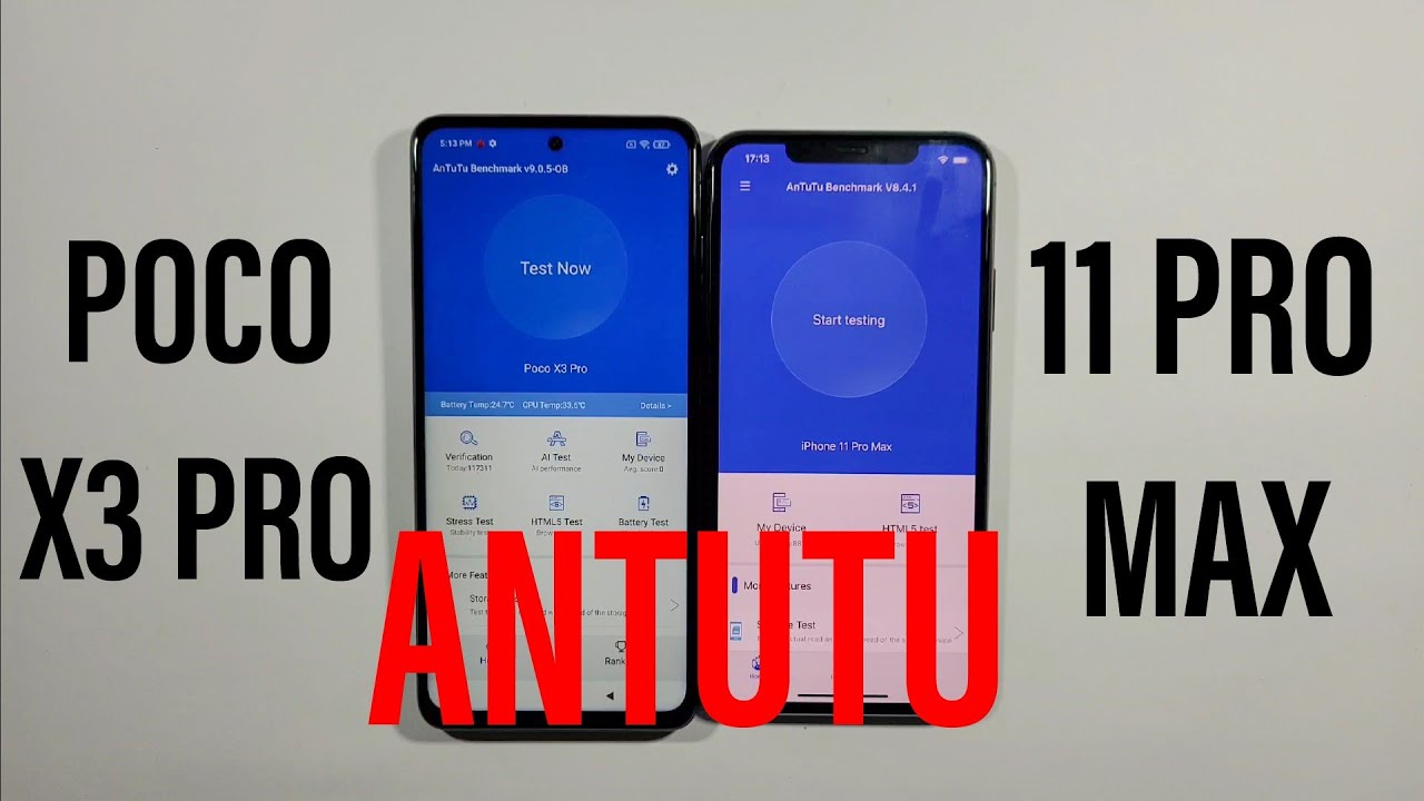 Xiaomi Poco X3 Pro vs Iphone 11 Pro Max Antutu Benchmark Test - YouTube