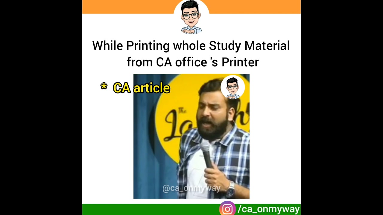 CA office printer and CA article | CA MEMES CA LIFE - YouTube
