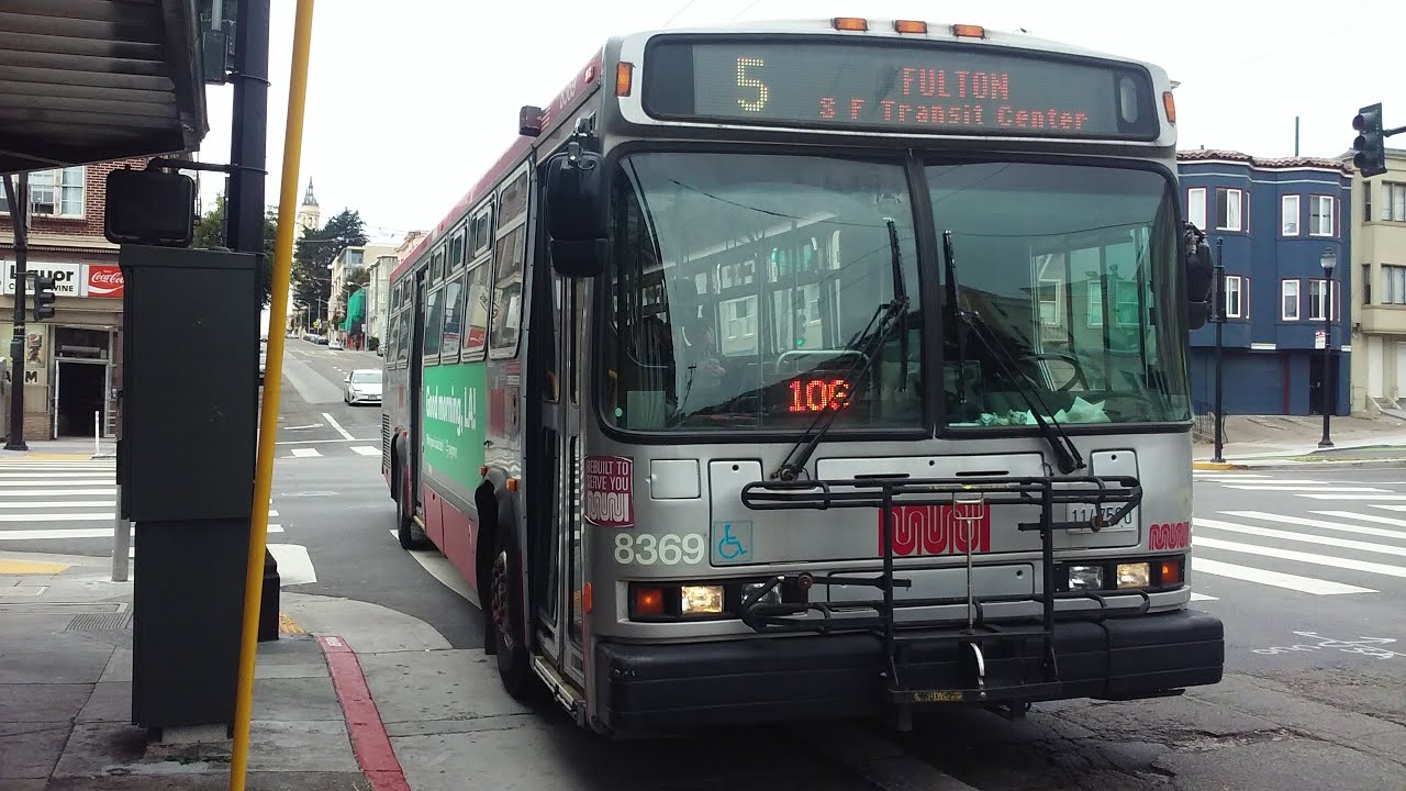 SF Muni 8369 on Route 5 - YouTube