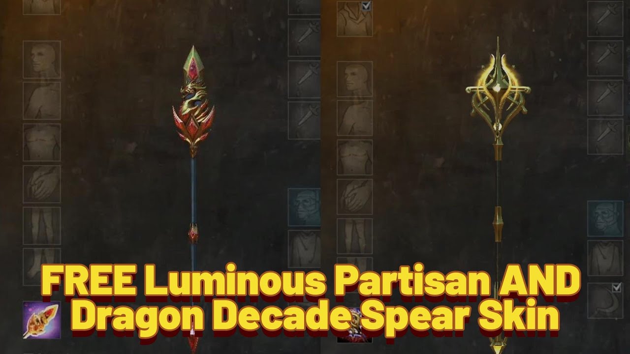 How to get FREE Luminous Partisan AND Dragon Decade Spear Skin | GW2 ...