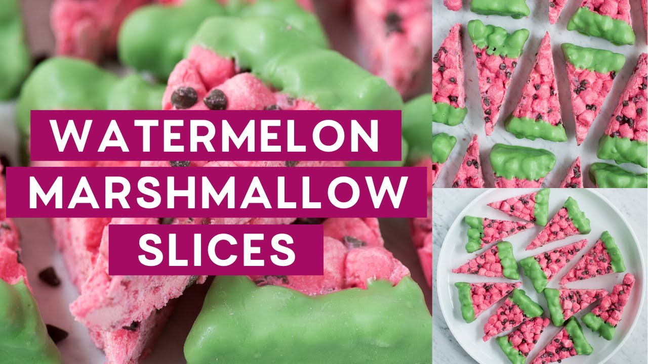 Watermelon Marshmallow Slices - YouTube