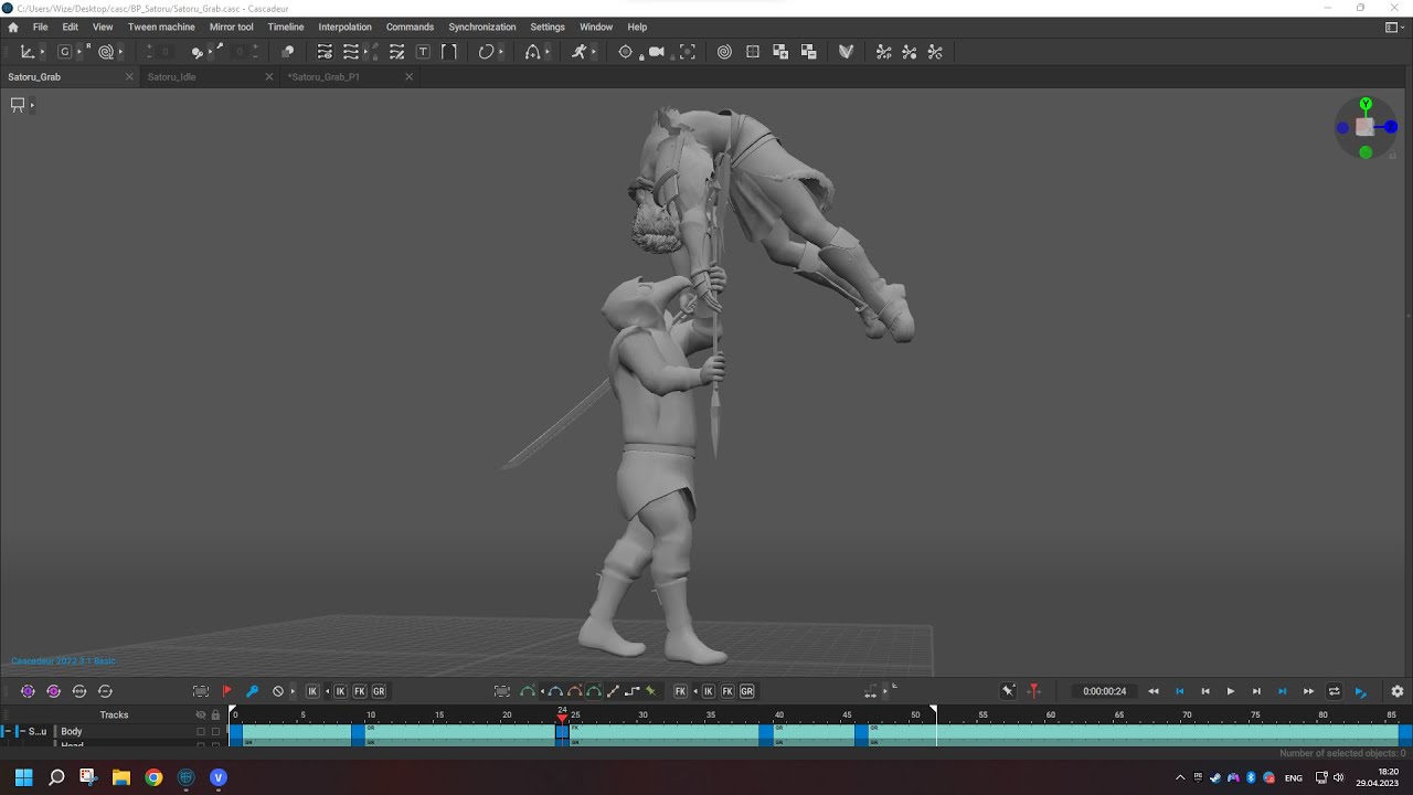 Grab animation in Cascadeur - YouTube