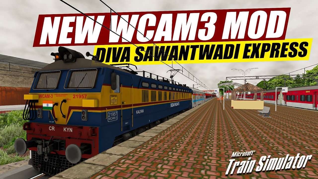 NEW WCAM-3 LAUNCH | 10105 DIVA - SAWANTWADI SINDHUDURG EXPRESS | MSTS ...