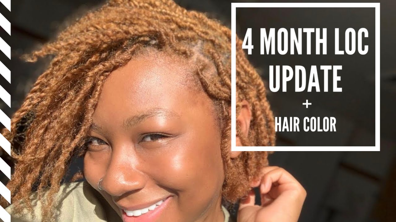 MY LOC JOURNEY | how to dye locs blonde | (4 month loc update 4B/4C ...