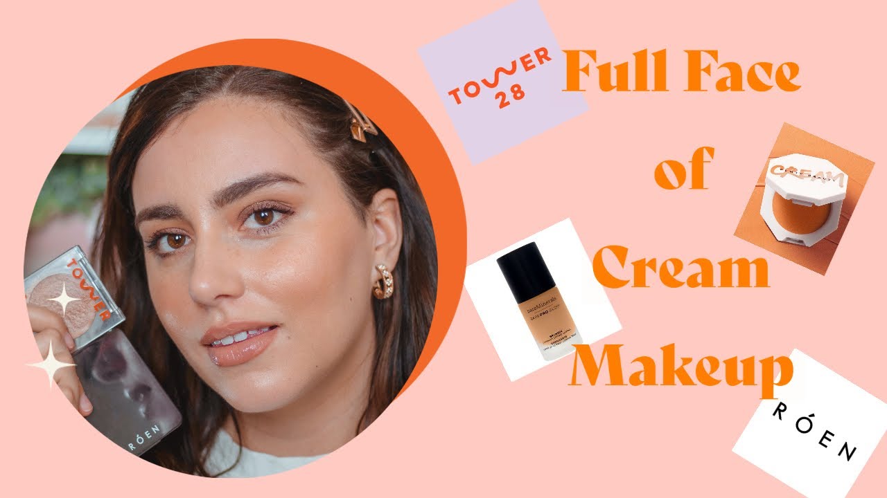 Full Face of Cream Makeup - YouTube