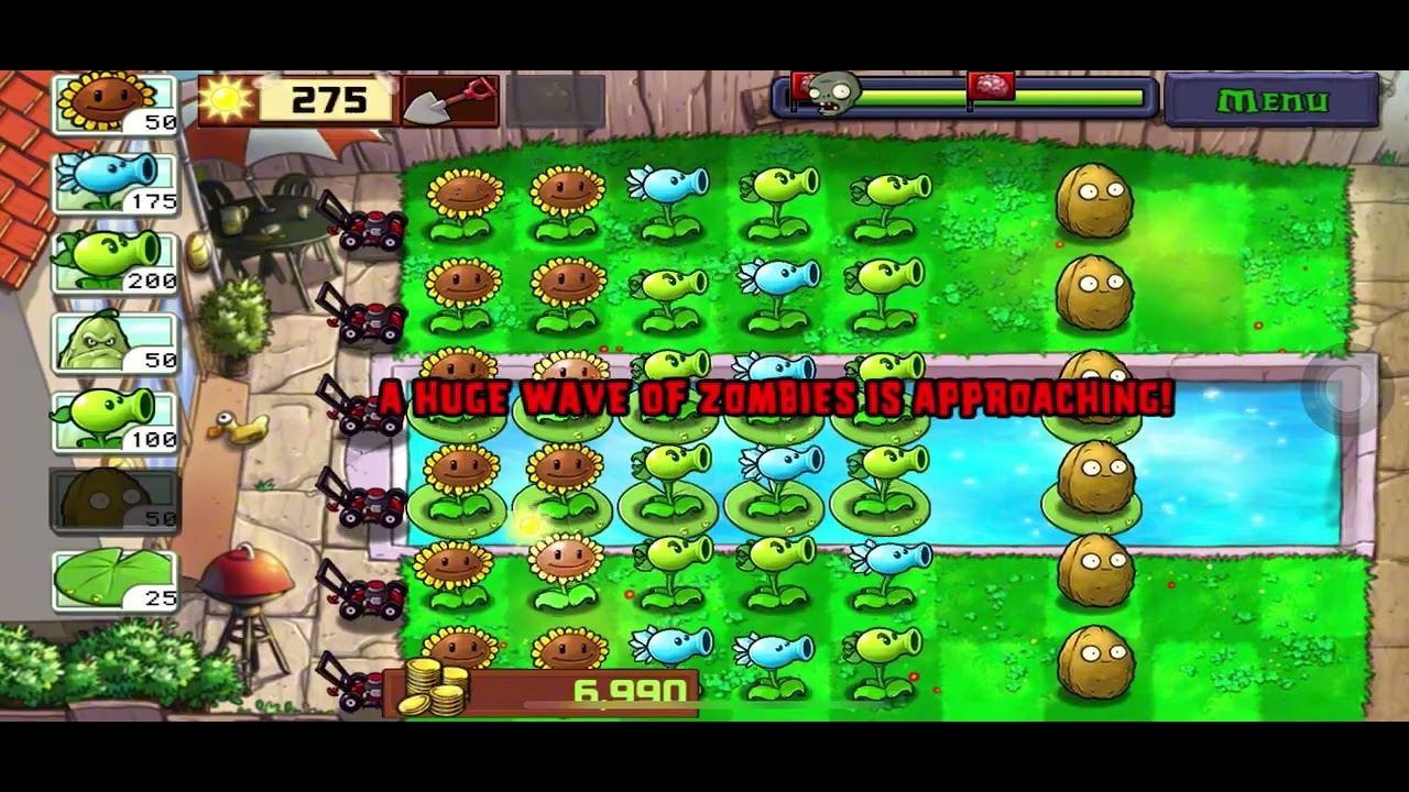 Pvz Night 10- Pool 3 - YouTube