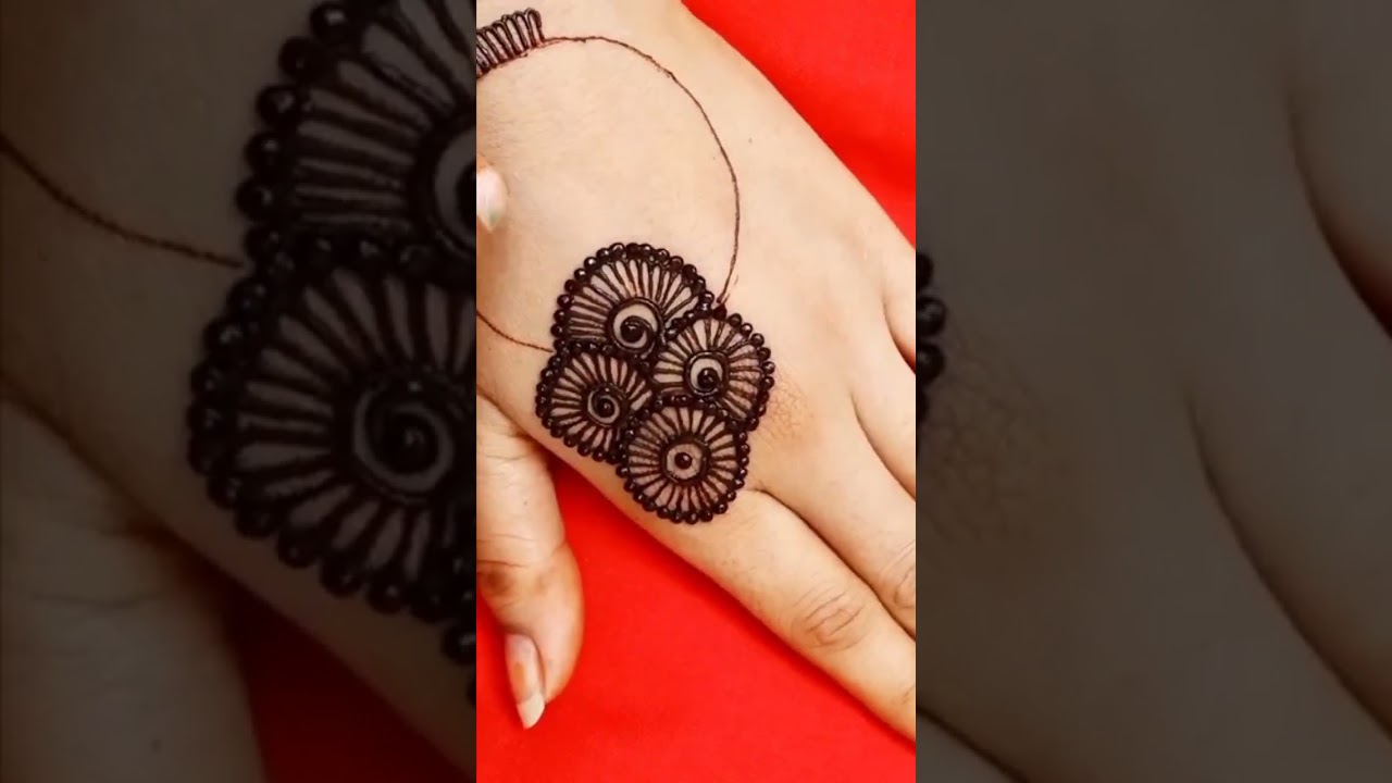 #trendings designs cone design Back hand Easy mehndi ~~ simple mehndi ...