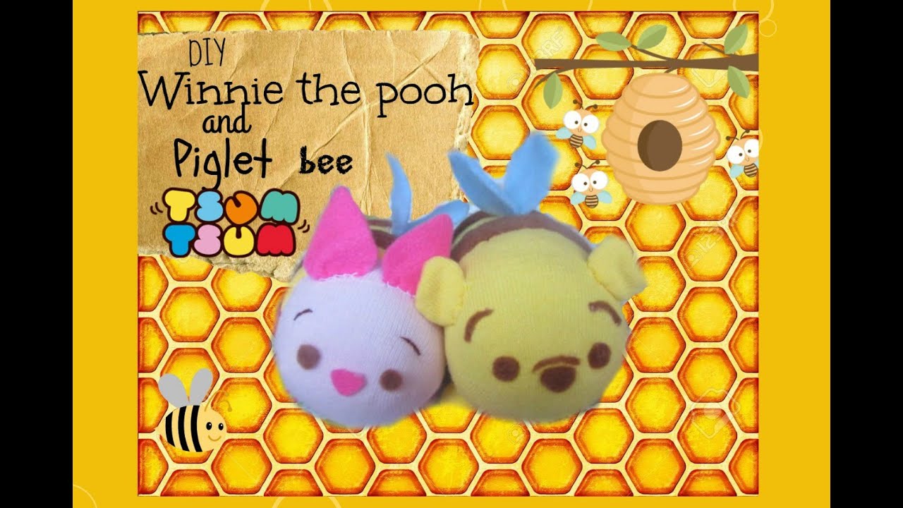 Winnie the pooh and piglet bee tsum tsums | Tiny Sparkles - YouTube