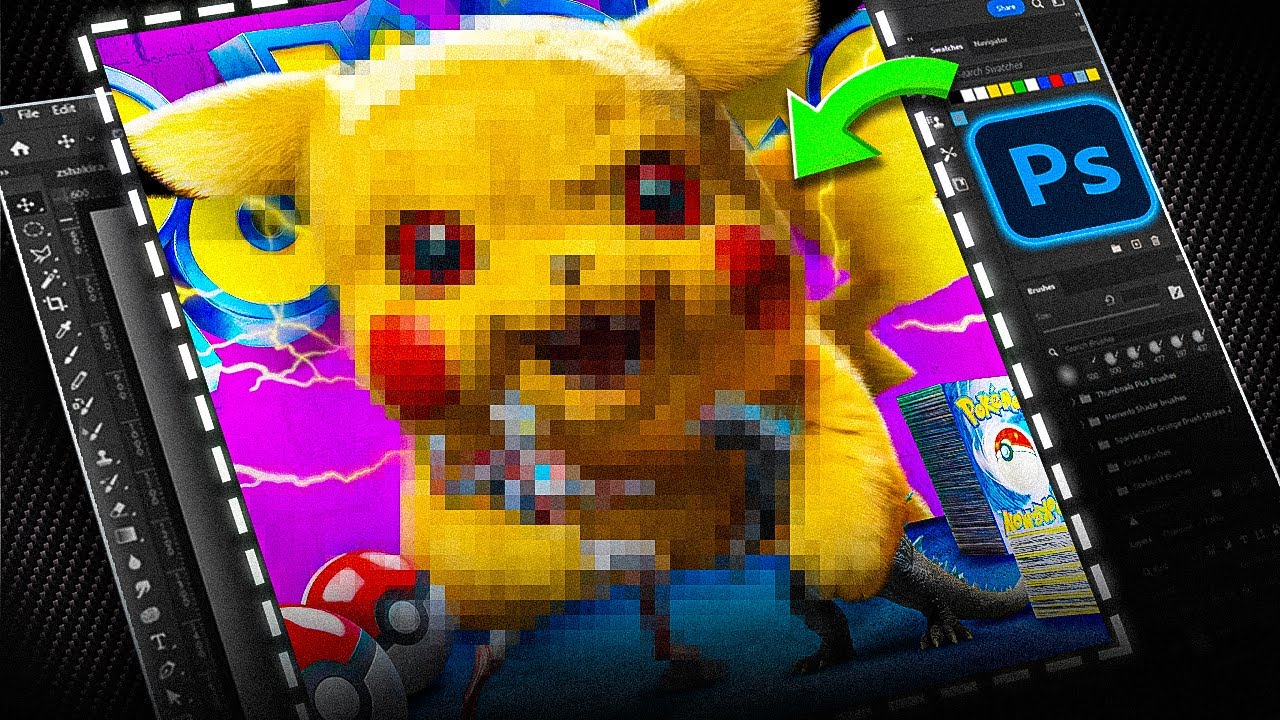 How i created realistic pickachu for youtube thumbnail - YouTube