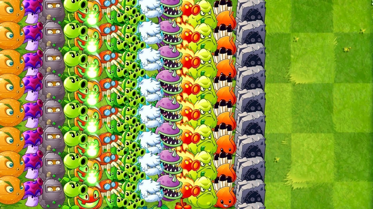 Plants vs Zombies 2 Ultimate Power Every Plant MAX LEVEL - Mix Tiles ...