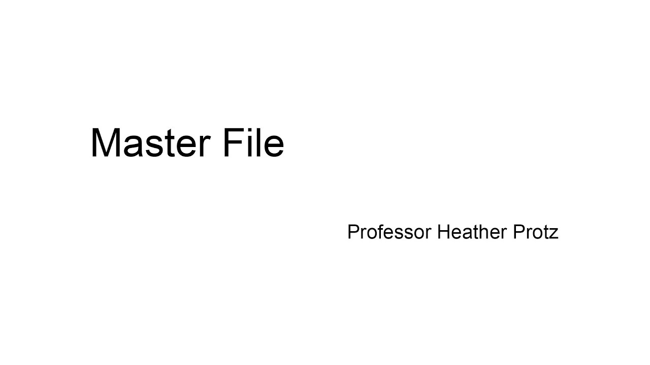 Master File - YouTube