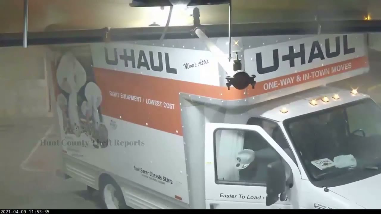 U-Haul Truck Gets Stuck In Parking Garage - YouTube