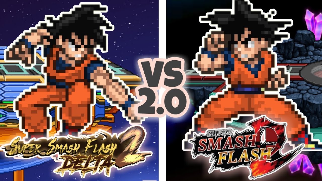 Moveset Comparación -Goku (SSF2 DELTA VS SSF2 2.0) - YouTube