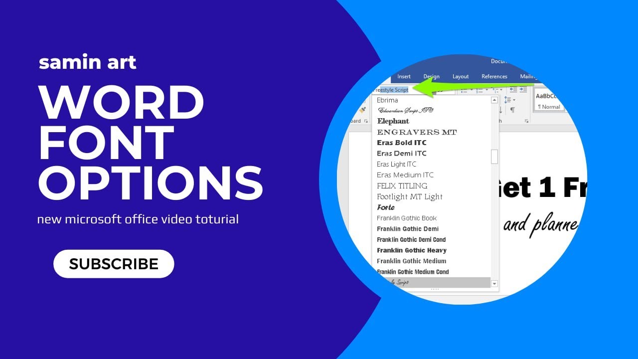 WORD FONT OPTIONS - YouTube