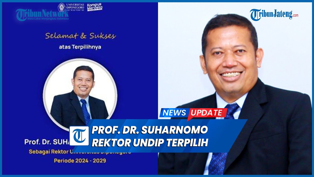 Sah, Prof. Dr. Suharnomo Terpilih Rektor Undip Periode 2024-2029 - YouTube