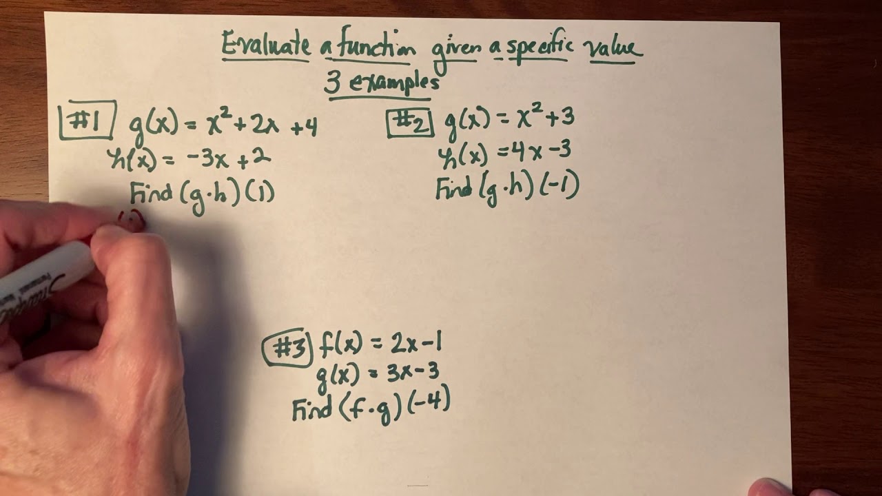 Evaluate a function given a value - YouTube