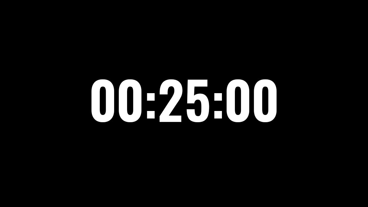 25-Minute Count Up Timer | 25 Dakika İleri Sayım Sayacı - YouTube