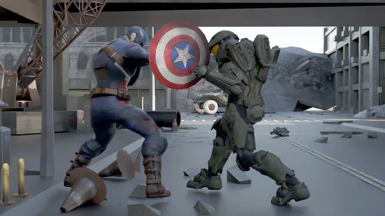 Master Chief VS Captain America: 3D Animation - YouTube