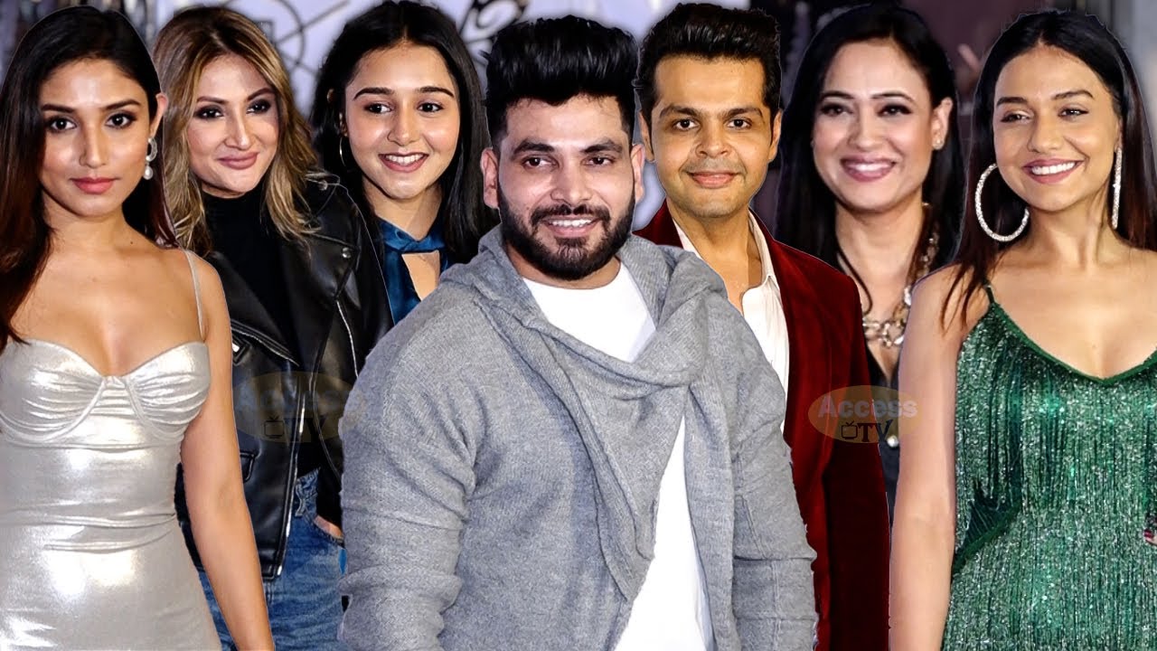 Shiv Thakare,Divya Agarwal,Urvashi Dholakia,Shweta Tiwari At Amit ...