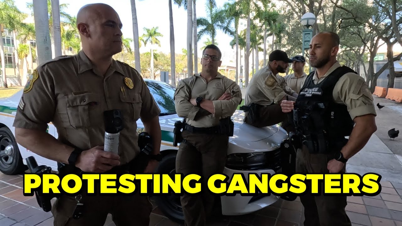 Protesting the Biggest Gang in Miami - YouTube