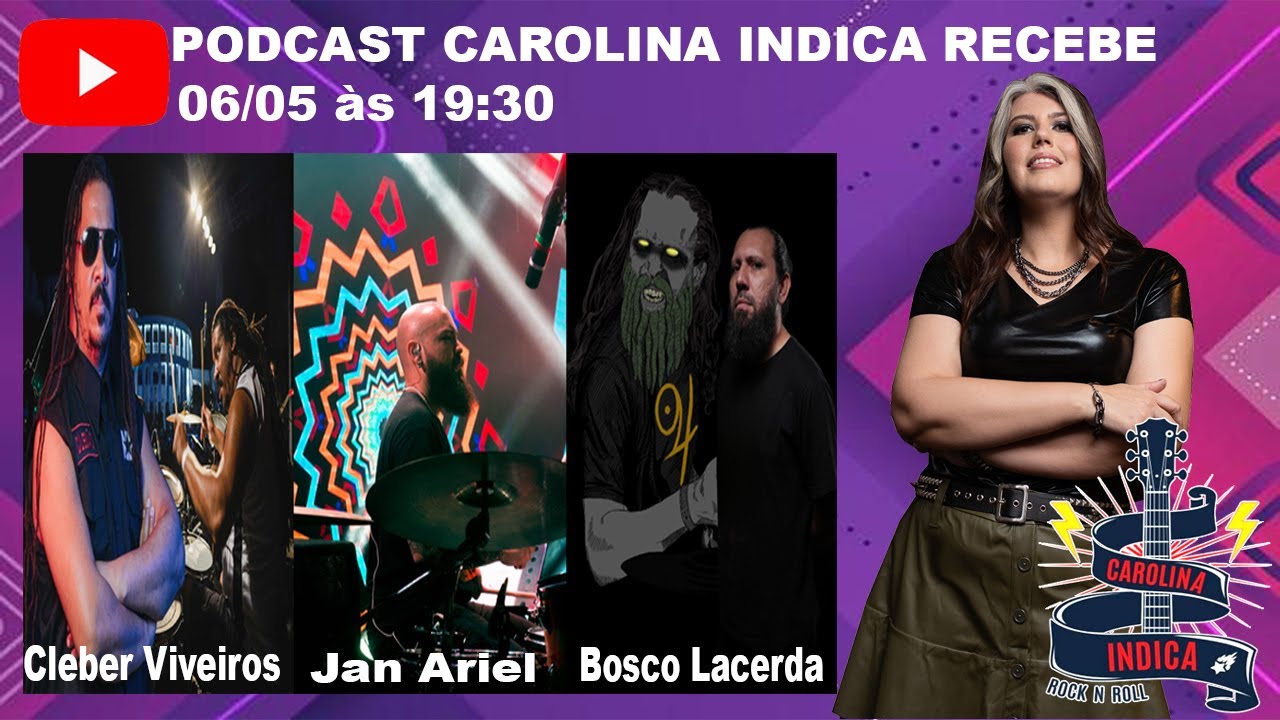 CAROLINA INDICA RECEBE OS BATERISTAS CLEBER VIVEIROS, JAN ARIEL E BOSCO ...