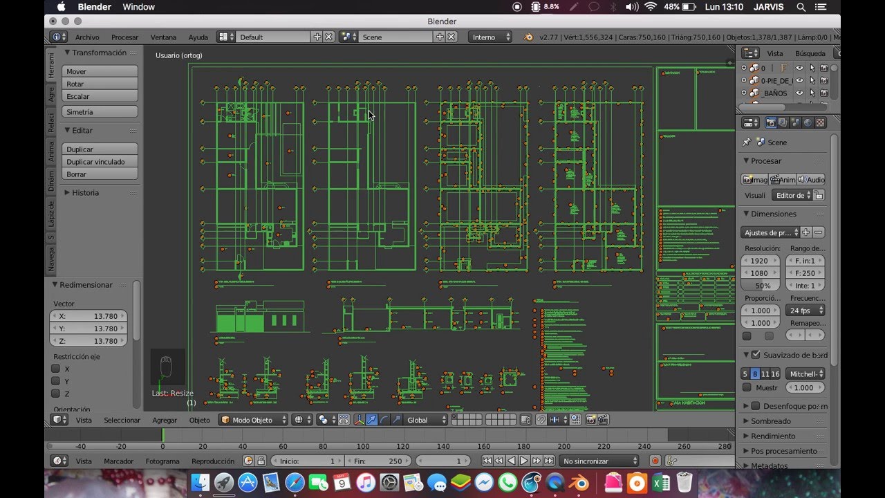 Importar Plano DXF a Blender - YouTube