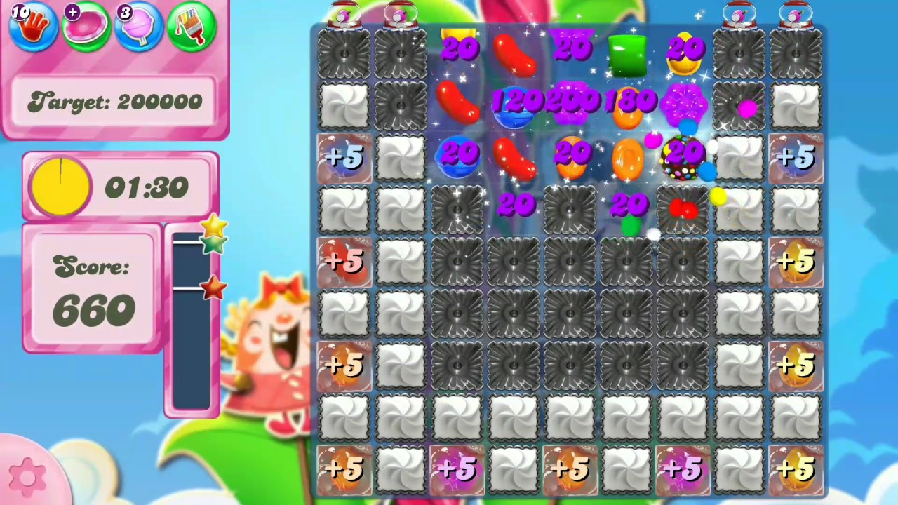 Candy crush saga level 1810 without any boosters - YouTube