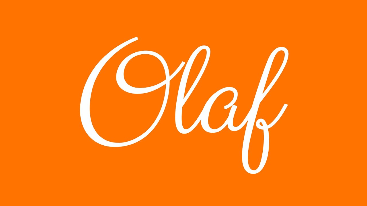 Learn how to Sign the Name Olaf Stylishly in Cursive Writing - YouTube