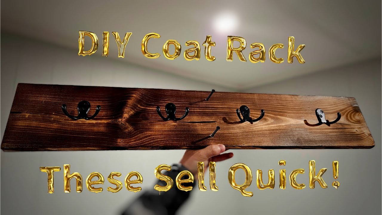 DIY Rustic Coat Rack - YouTube