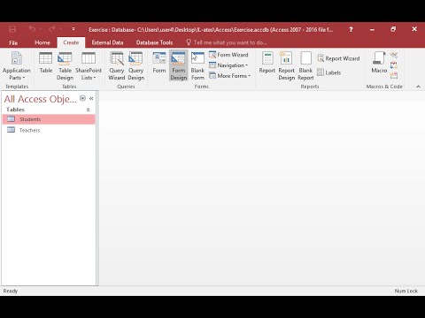 Create a form named Students in Datasheet layout based on all fields of ...