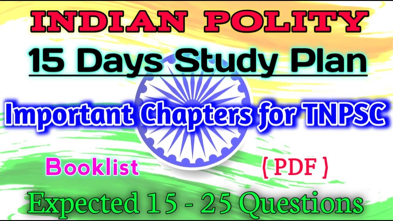 Polity 15 Days Study Plan TNPSC🎯 TNPSC Polity🇮🇳 TNPSC Group 1 Group 2 ...