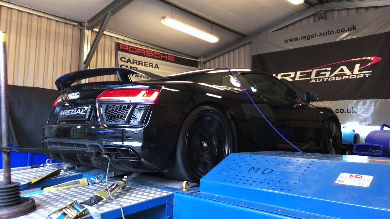 Supercharged Gen 2 R8 V10 Rolling Road Sweep Test - YouTube