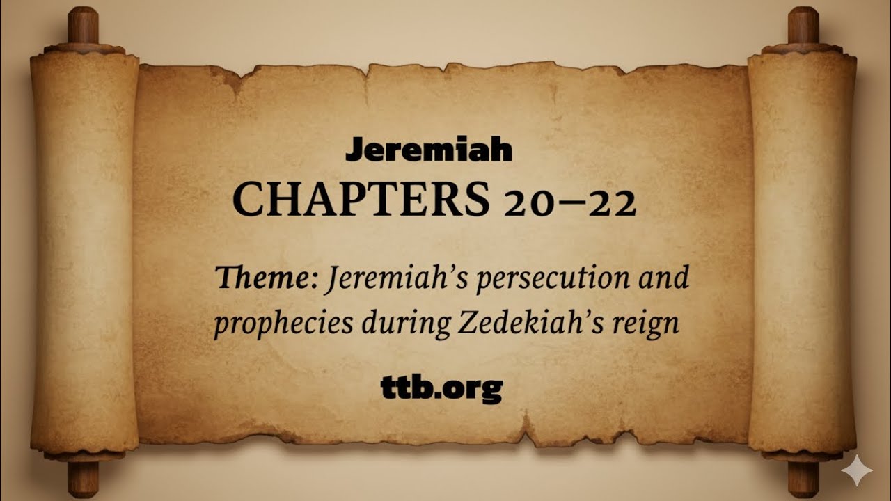Jeremiah Chapters 20-22 (Bible Study) - YouTube