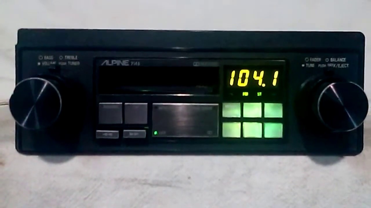 Vintage Alpine 7146 am/fm cassette car stereo #2 - YouTube