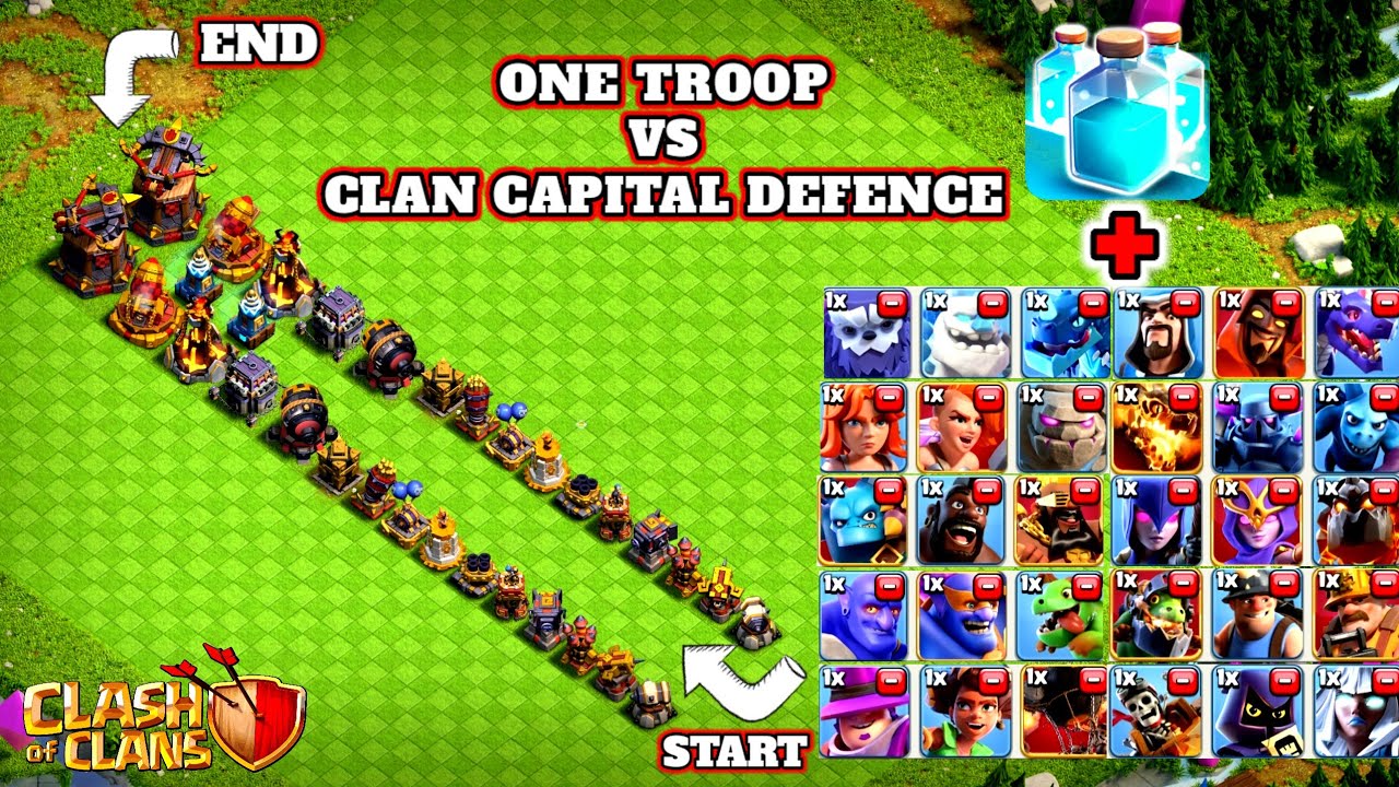 Clan Capital Defence vs Max troop and clone spell formation (clash of ...