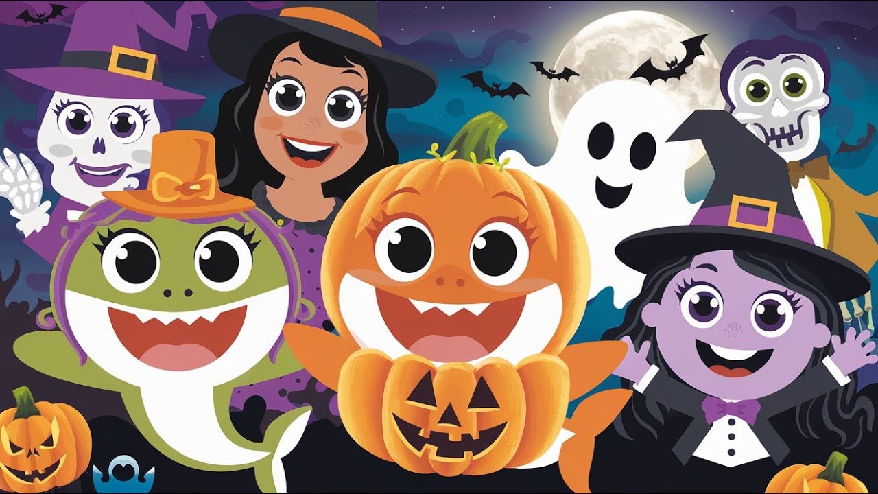 Baby Shark Halloween, Halloween Family Finger & More | Halloween Spooky ...