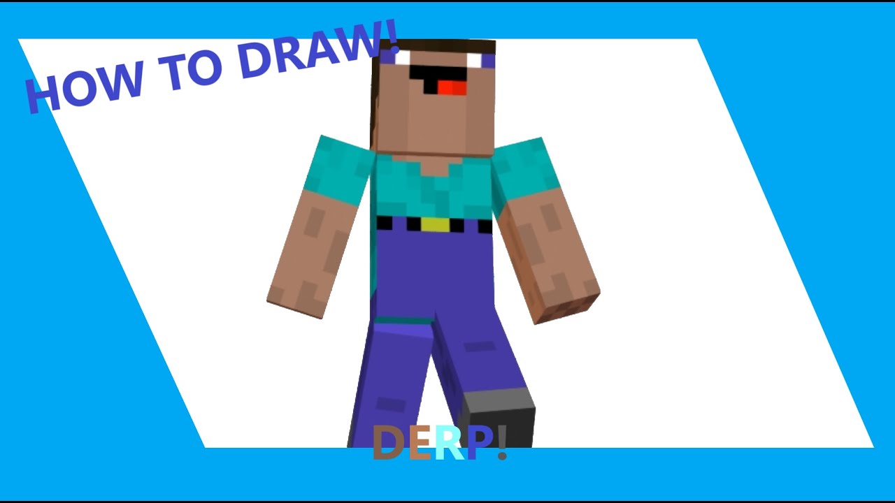 How To Draw A Minecraft Derpy Skin! - YouTube