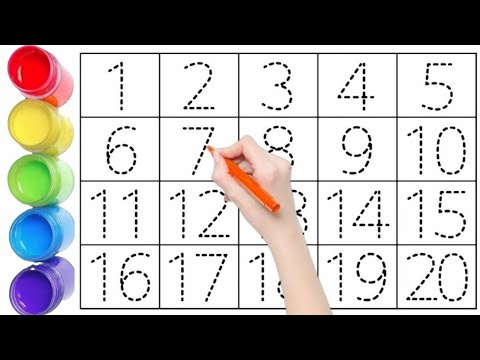 Count 1234 , One two three , Numbers drawing , Colours , Preschool ...