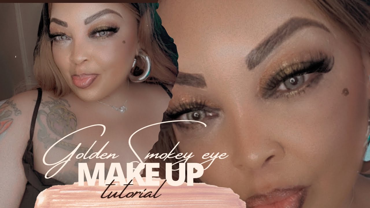 GRWM Gold Smokey Eye | makeup tutorial | eyeshadow| makeup for black women - YouTube