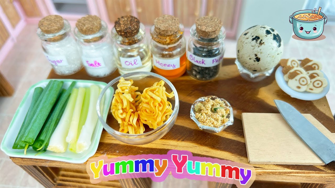 So Yummy Amazing Tiny Ramen Noodles with Egg - Cooking in Miniature ...