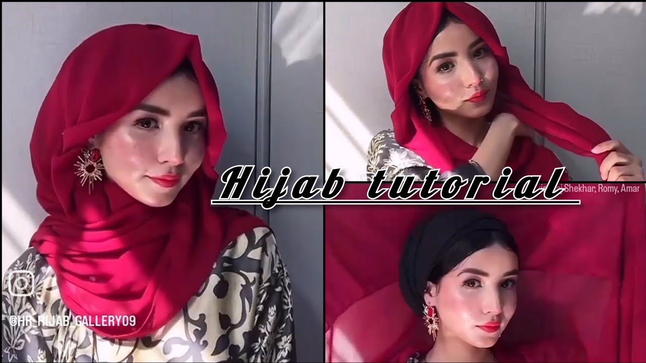 comfortable 🧕 layered wedding Hijab Tutorial | Full Coverage hijab ...