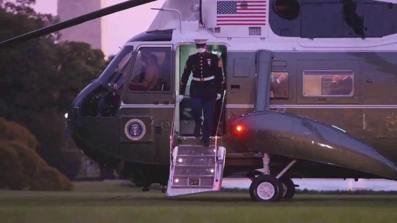 Donald J Trump Marine 1 from Walter Reed October 5, 2020 - YouTube