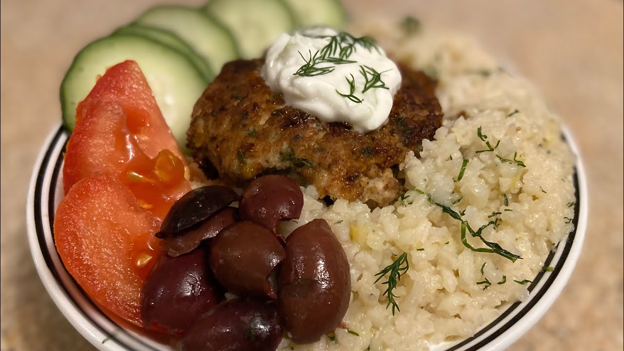 Chicken Kofta with Tzatziki & Lemon Dill Rice| Savory - YouTube