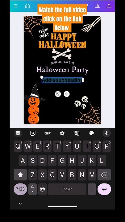 How to make Halloween Invitation Cards in 2023 with Canva Step-by-Step Beginners Tutorial - YouTube